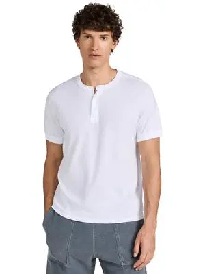 S.k.u. Short Sleeve Pima Henley - White