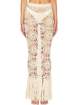 Tularosa Luanne Maxi Skirt - Llght Beige