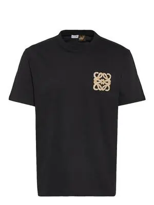 Loewe Anagram Cotton Jersey T-shirt - Black