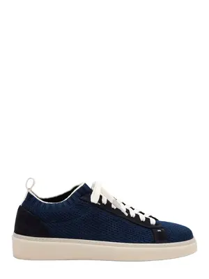Eleventy Knitted Low-Top Sneakers Navy