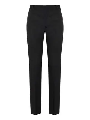 Alexander McQueen Wool Tailored Trousers - Black
