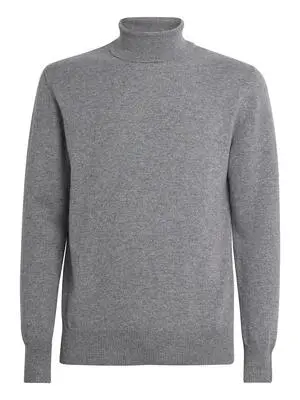 LARDINI Cashmere Rollneck Sweater - Grey