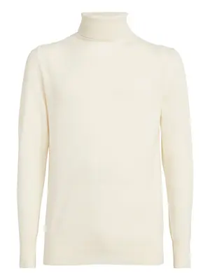 LARDINI Cashmere Rollneck Sweater White