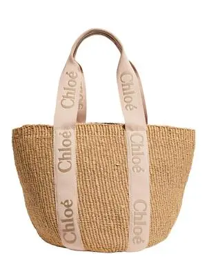 Chloé Large Woody Basket Bag - Nude