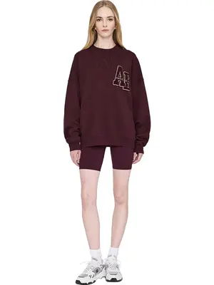 ANINE BING ANINE BING Miles Oversized Sweatshirt Letterman Burgundy