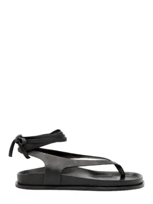 a.emery-Shel Leather Thong Sandals