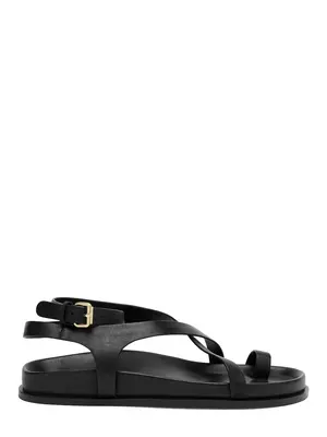 A.emery Jalen Leather Sandals - Black