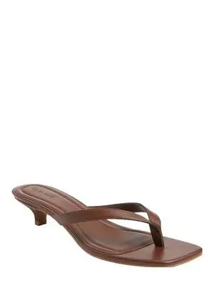 OPEN EDIT Tori Kitten Heel Sandal - Brown Chocolate