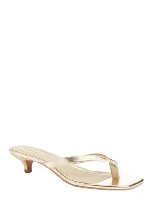 OPEN EDIT Tori Kitten Heel Sandal - Gold Metallic