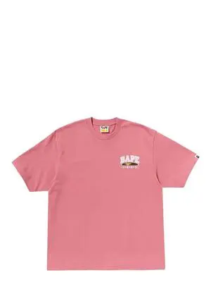A BATHING APE Hand Draw Relaxed Fit Tee Shirt - Pink