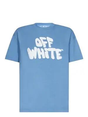 Off-White Off-White 70s Type Logo T-shirt Light Blue/white