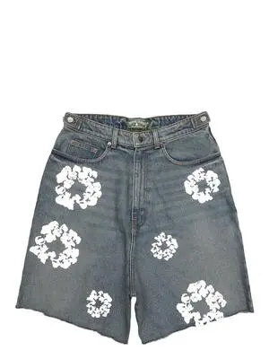DENIM TEARS Cotton Wreath Jean Short - Light Wash