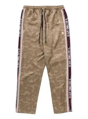 A BATHING APE Tonal Solid Camo Track Pants - Beige