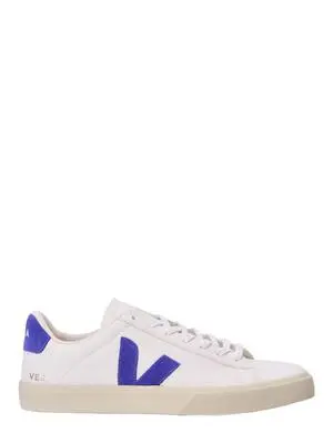 VEJA Campo Chromefree Leather Sneakers - White/cobalt Blue
