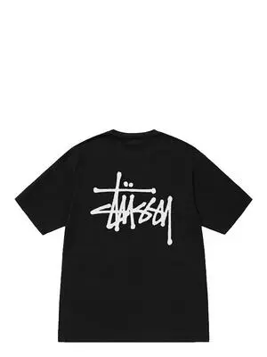 StÜssy Basic Pigment Dyed Tee Shirt - Black