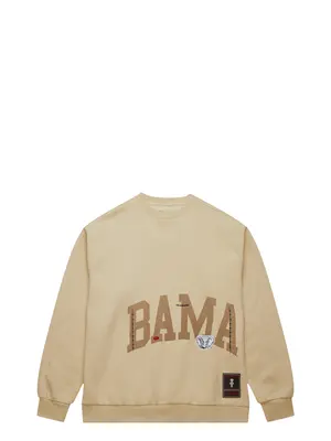 TRAVIS SCOTT X Mitchell & Ness Alabama Crimson Tide Pullover Sweatshirt - Tan
