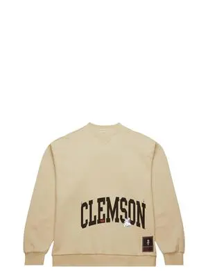 TRAVIS SCOTT X Mitchell & Ness Clemson Tigers Pullover Sweatshirt - Tan