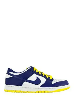 Nike Dunk Low Sneakers - White/wicked Purple/vibrant Yellow