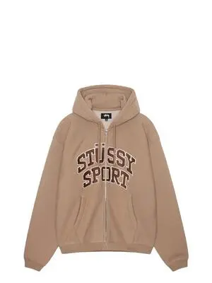 StÜssy Sport Zip Hoodie - Tan