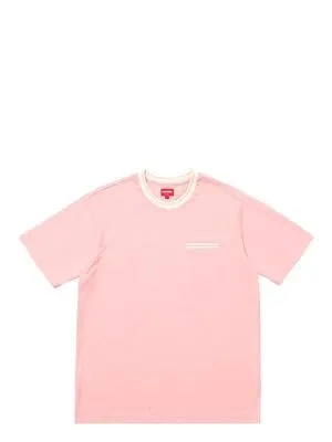Supreme Ribbed Pocket Tee Shirt - Pink