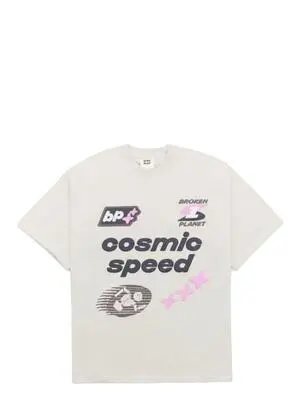 BROKEN PLANET Cosmic Speed T-shirt - Bone White