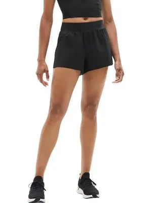 Athleta Fast Route Mid Rise 2" Run Short - Black