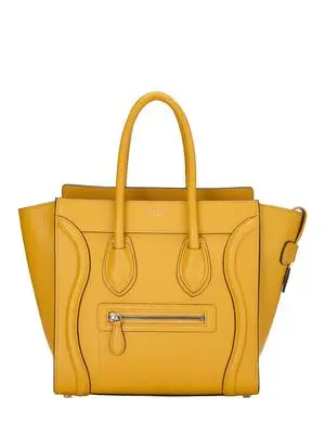 CELINE Céline Drummed Calfskin Luggage Micro