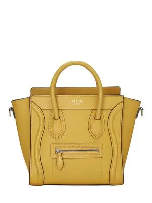 CELINE Céline Drummed Calfskin Luggage Nano