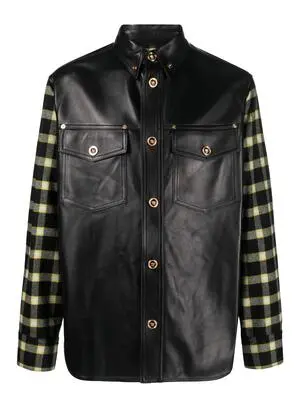 Versace Leather Blouson - Black