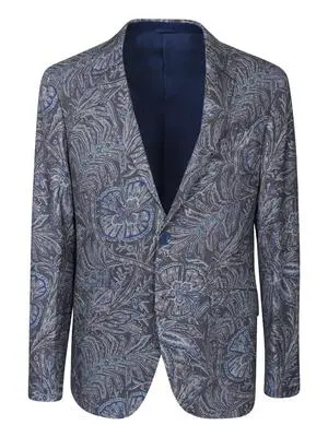 Etro Single-breasted Blazer - Blue