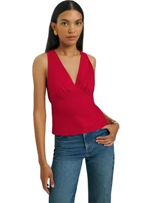 REFORMATION Meg Top Red