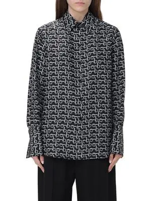 Burberry Graphic Print Button-up Shirt - Silver