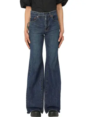 Sacai Flare Leg Jeans - Blue