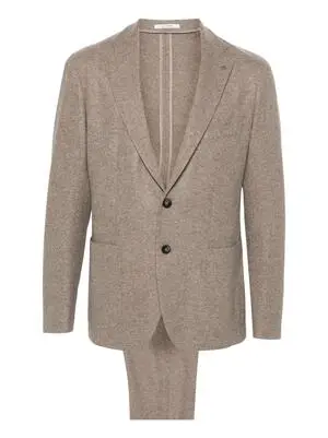 Tagliatore Mélange Virgin-wool Suit - Neutrals
