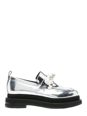 Simone Rocha Heart Toe Platform Loafers - Silver