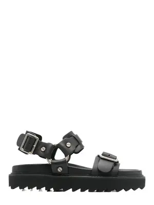 Acne Studios Buckle-fastening Leather Sandals - Black