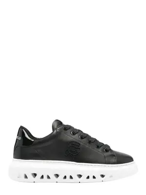 Karl Lagerfeld Ikonik Karl-detailed Leather Sneakers - Black
