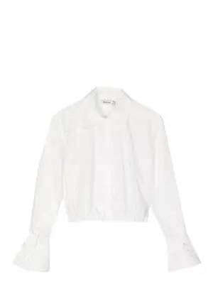 Simkhai Blythe Poplin Cropped Shirt - White