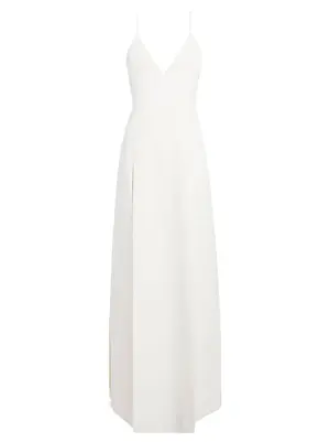 Khaite Nonya Open-back Maxi Dress - White