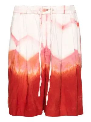 STORY MFG. Bridge Grapefruit Clamp-dye Shorts - Red