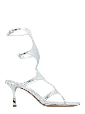 Paris Texas Paris Texas Uma 75mm Gladiator Sandals Silver