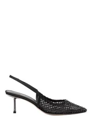 LE SILLA Gilda 60mm Embellished Slingback Pumps - Black