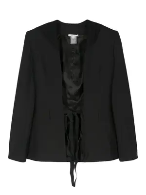 NENSI DOJAKA Tie-fastening Hooded Blazer - Black