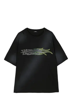 We11Done Graphic-print Cotton T-shirt - Black