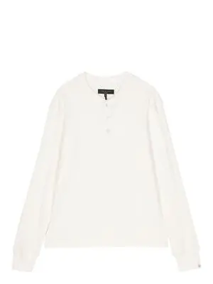 Rag & Bone Waffle-knit Long-sleeve T-shirt - White