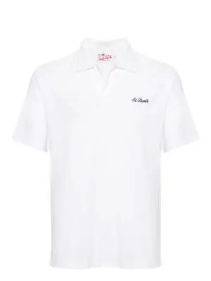 MC2 SAINT BARTH Jeremy Terry-cloth Polo Shirt - White