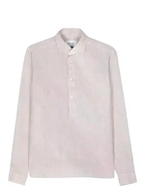 D4.0 Cutaway-collar Linen Shirt - Neutrals