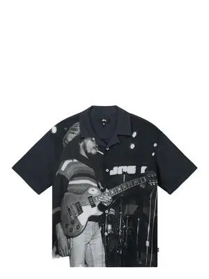 StÜssy Bob Marley Open Collar Shirt - Black