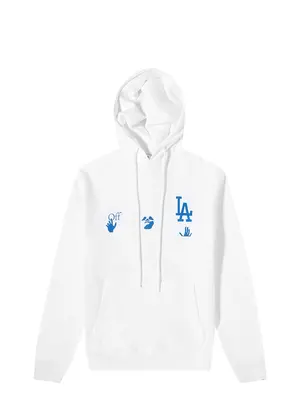 Off-White X Mlb Los Angeles Dodgers Hoodie - Cream