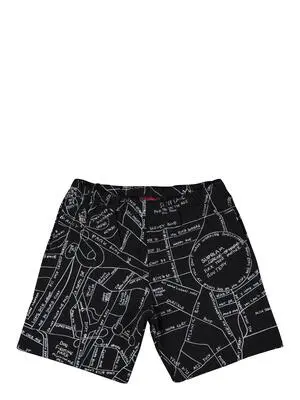 Supreme Gonz Embroidered Map Sweatshorts - Black